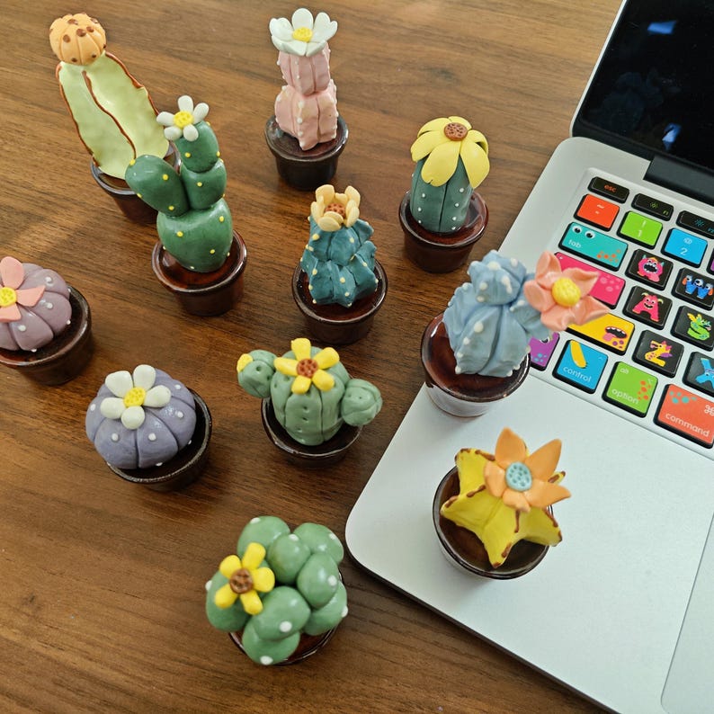 Handmade Minimalist Ceramic Cactus – Succulent Desk Decor & Unique ...