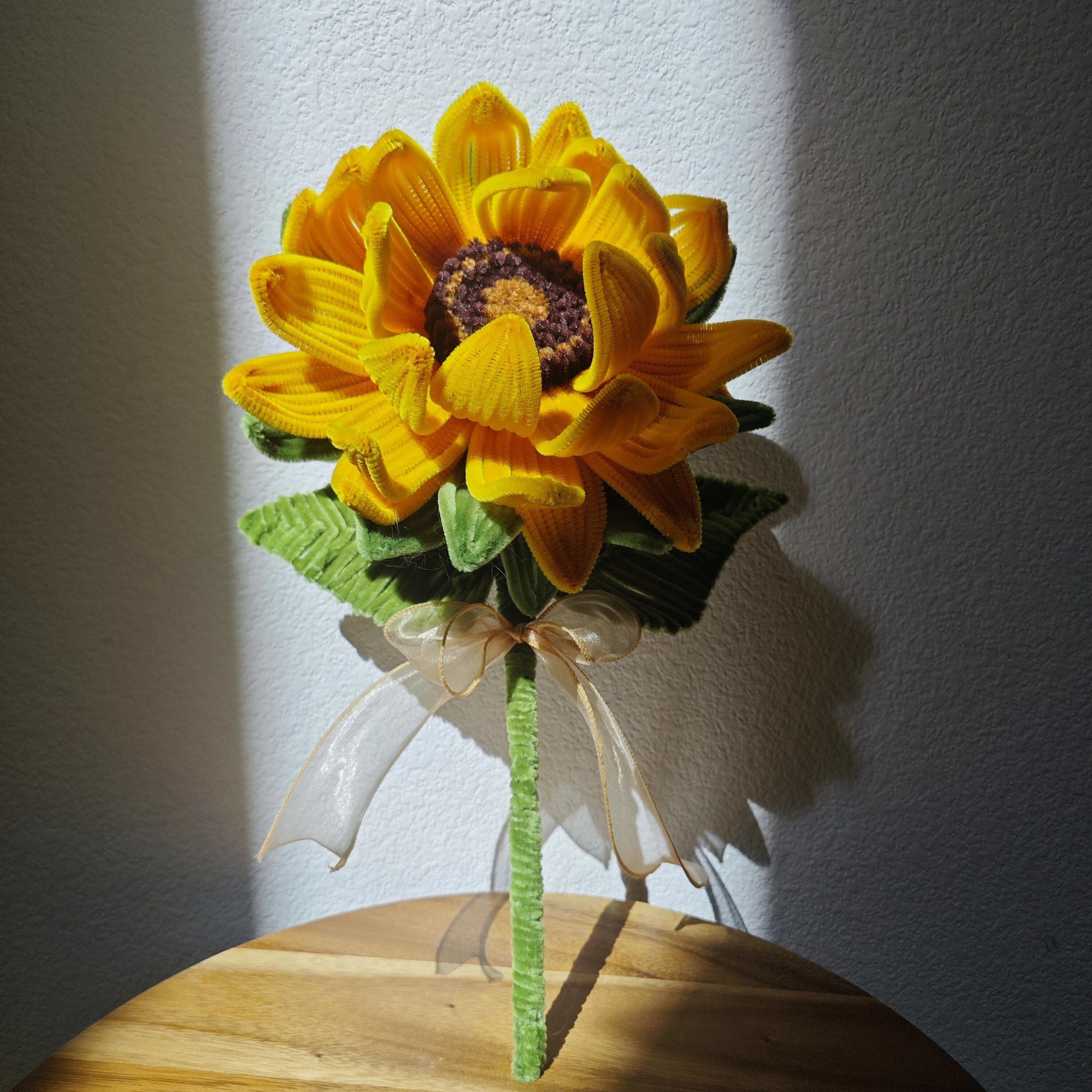 Giant Pipe Cleaner Sunflower Bouquet – Handmade Floral Gift - Etsy