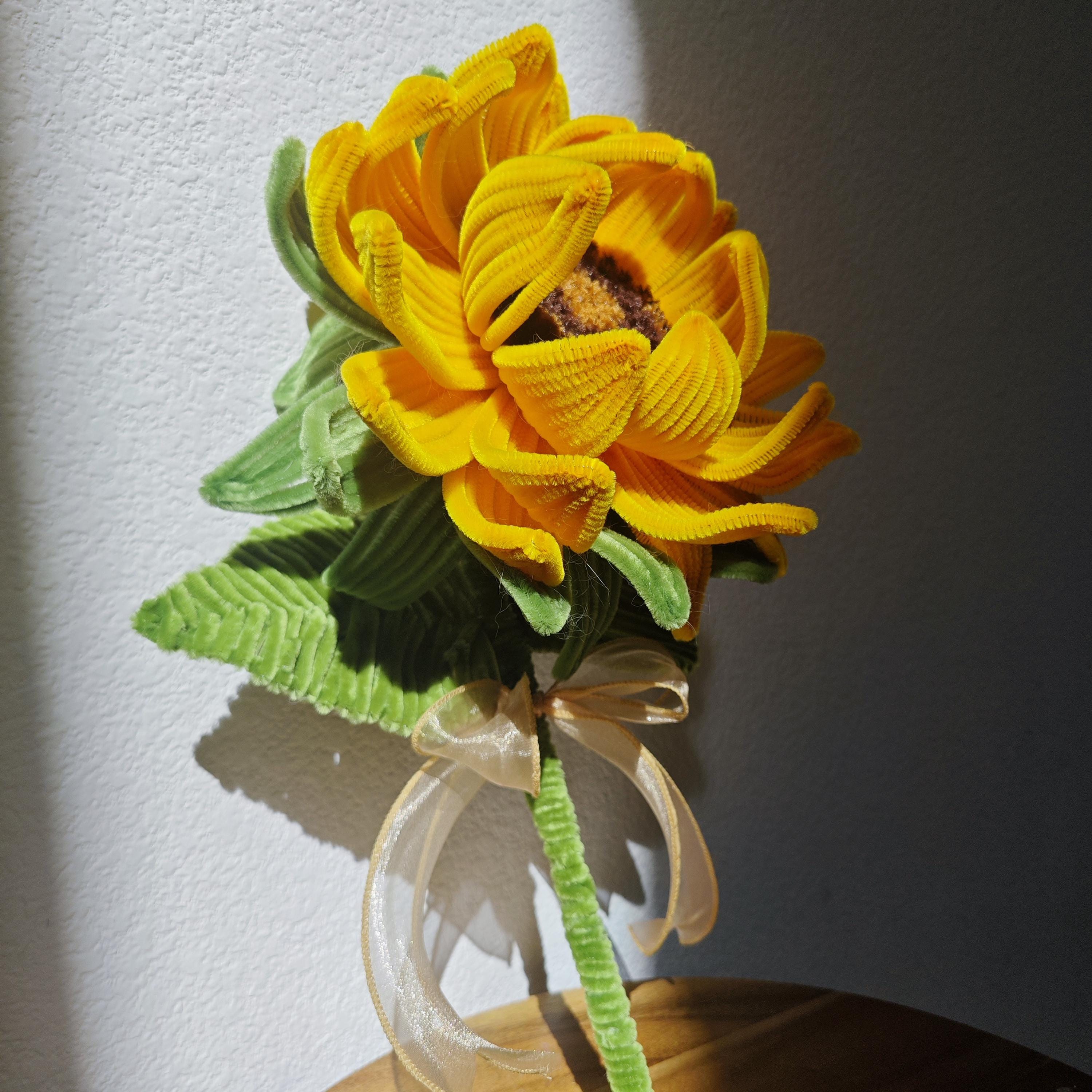 Giant Pipe Cleaner Sunflower Bouquet – Handmade Floral Gift - Etsy