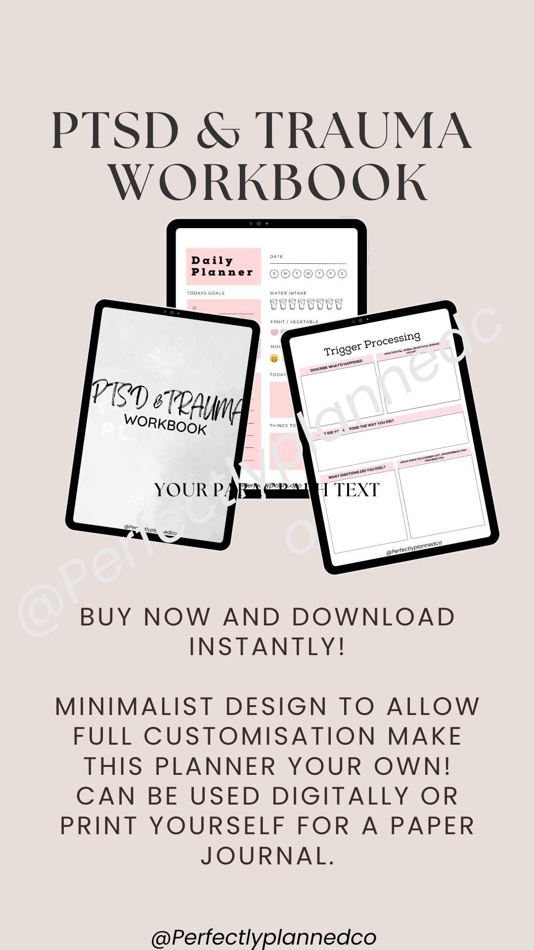 PTSD and Trauma Digital PDF Workbook - Etsy