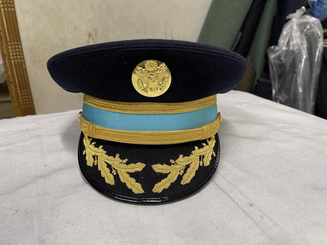 U.S. Army General Officer Fur Felt Enlisted Dress Blue Service Cap - Etsy