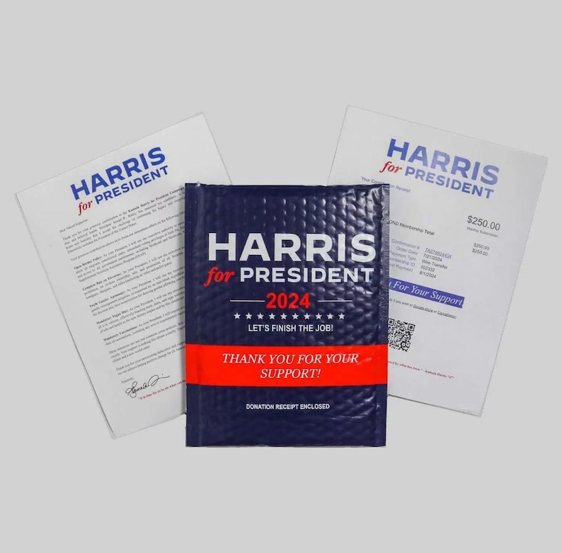 Kamala Harris Prank Mail - 2024 Campaign Donation Receipt, Practical ...