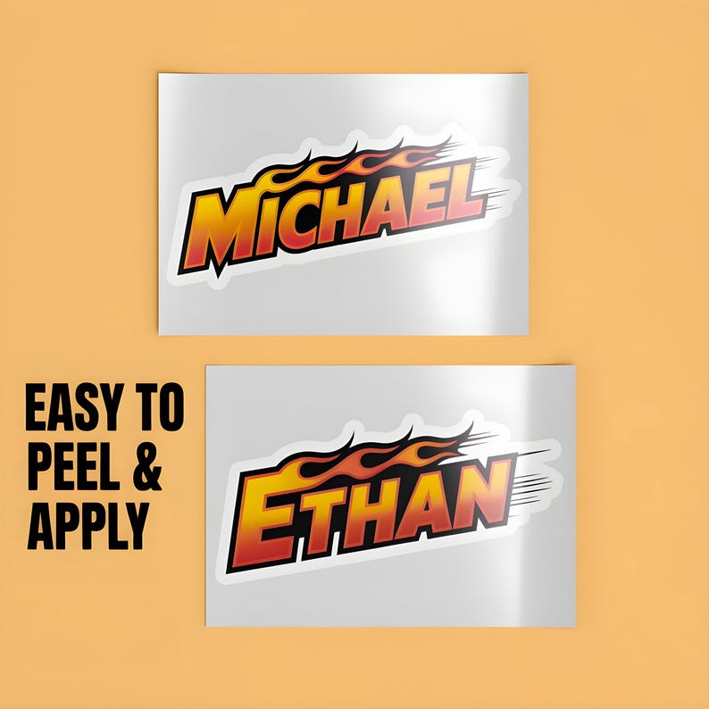 Custom Racing Car Name Sticker - Personalized Tag - Hot Car Style Vinyl ...
