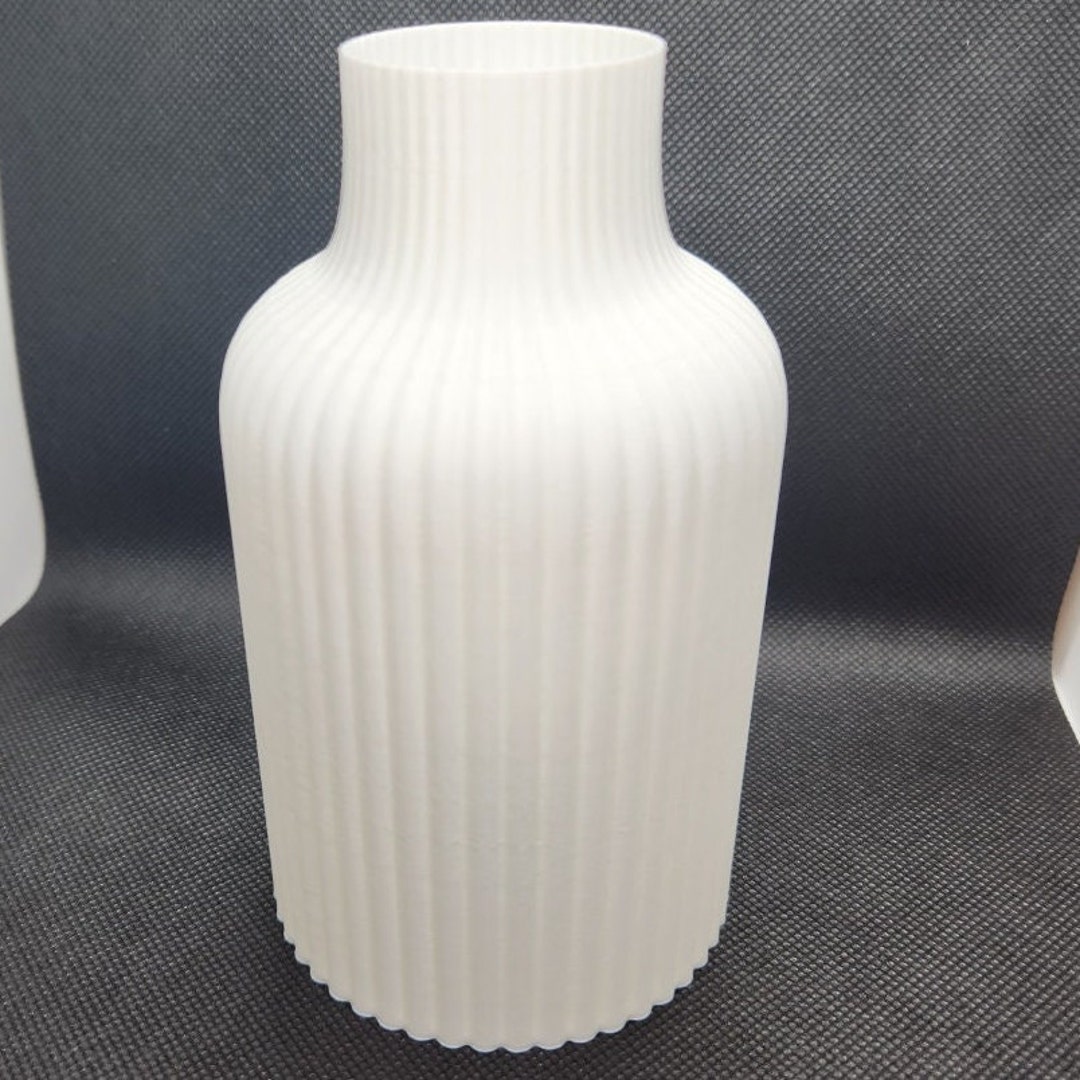 Minimalist Modern Farmhouse Vase Porcelain-inspired Ridges - Etsy