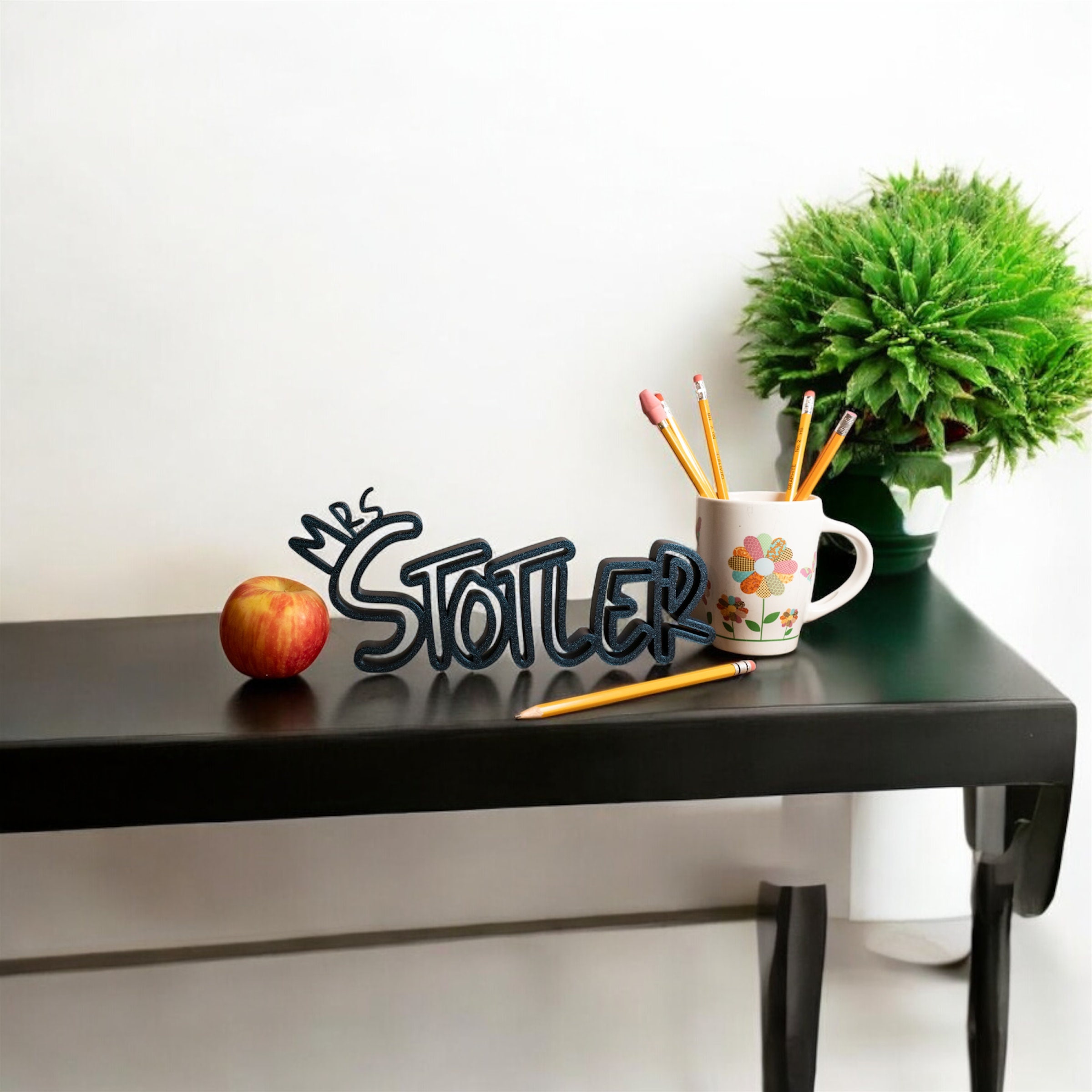 Custom Teacher Name Plate - Personalized Desk Decor, 3D Printed With ...