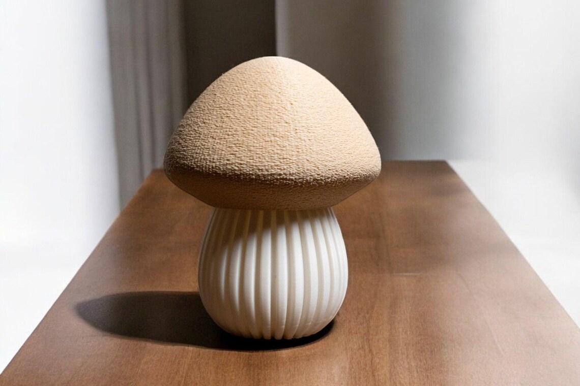3D Printed Mushroom Decor Set Modern Textured Mushrooms for Home or ...
