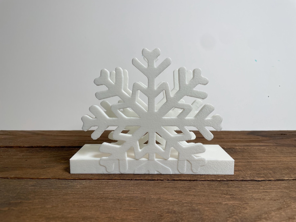 Snowflake Napkin Holder - 3D Printed Winter Table Decor, Holiday ...