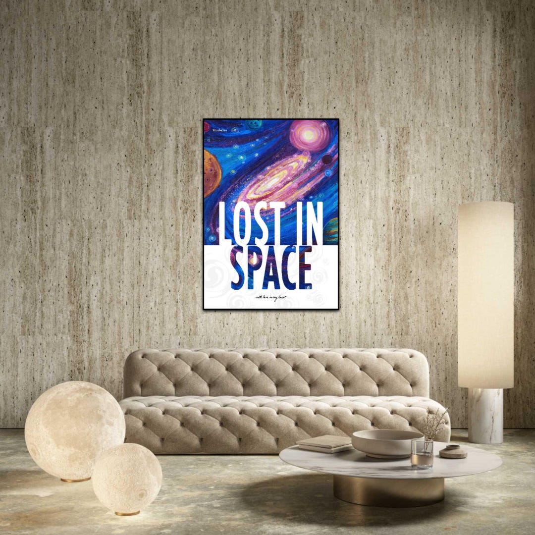 Digital Wall Art "lost in Space", Space-themed Galaxy Print, Cosmic ...