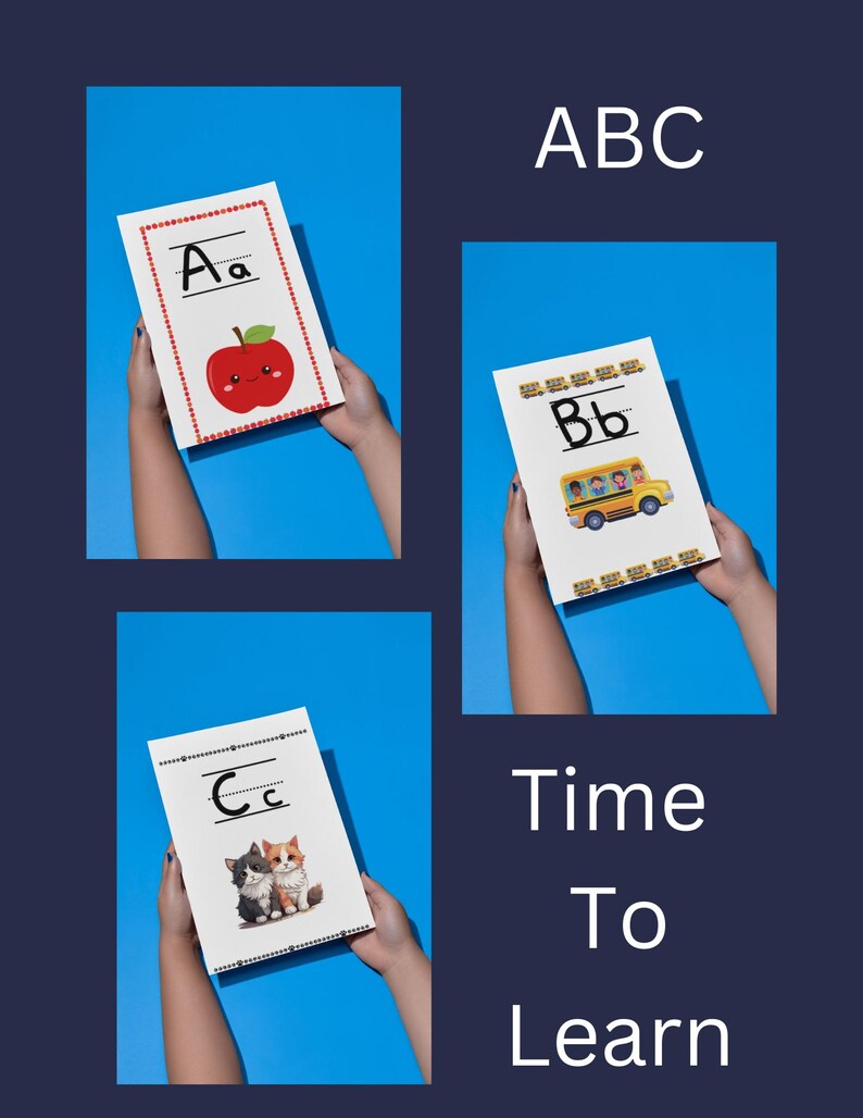 ABC Preschool Flash Card Digital Printable Download Early Childhood ...