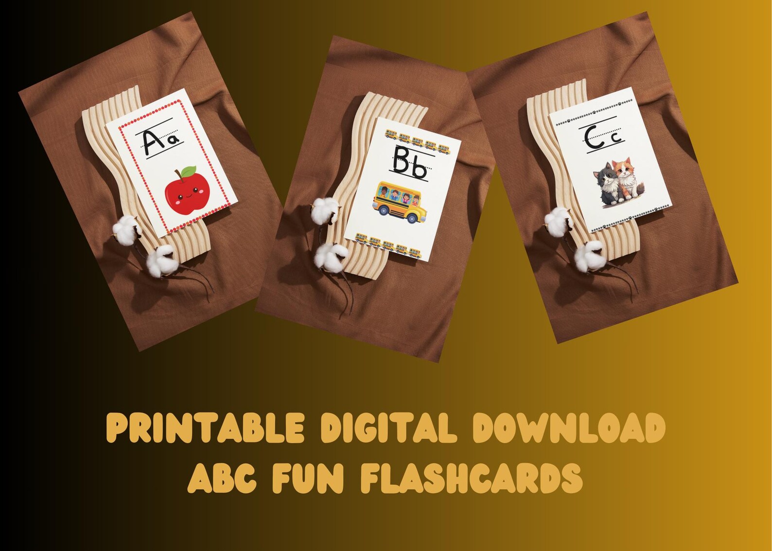 ABC Preschool Flash Card Digital Printable Download Early Childhood ...