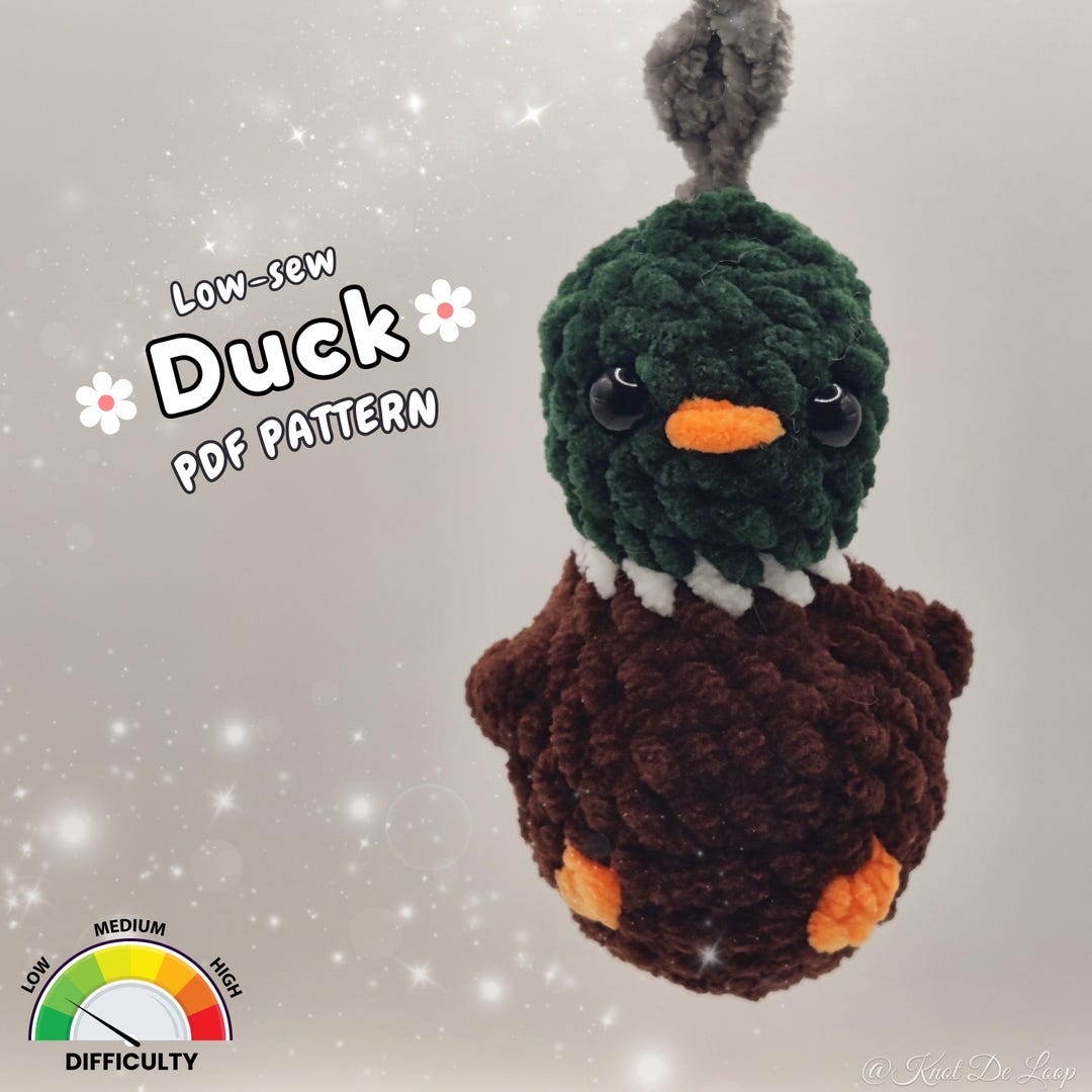 Low Sew Duck Crochet Pattern Duck Crochet Plushie Pattern Tutorial ...