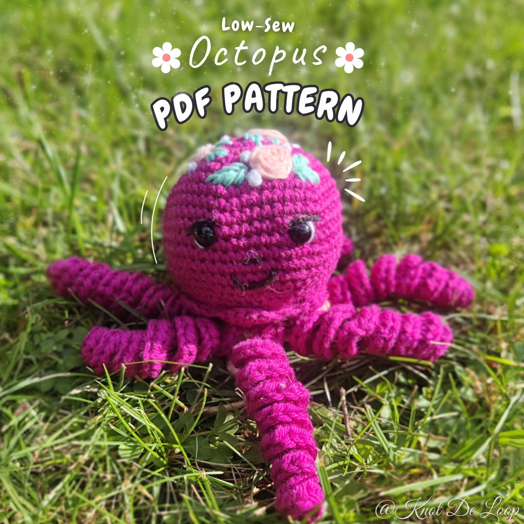 Amigurumi Octopus Crochet Pattern Flower Octopus Pattern PDF Low-sew ...
