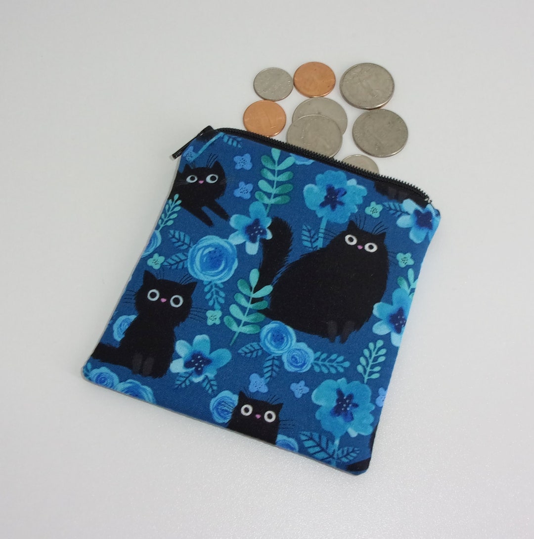 Black Cats - Coin Purse - Gift Card Holder - Card Case - Small Padded ...