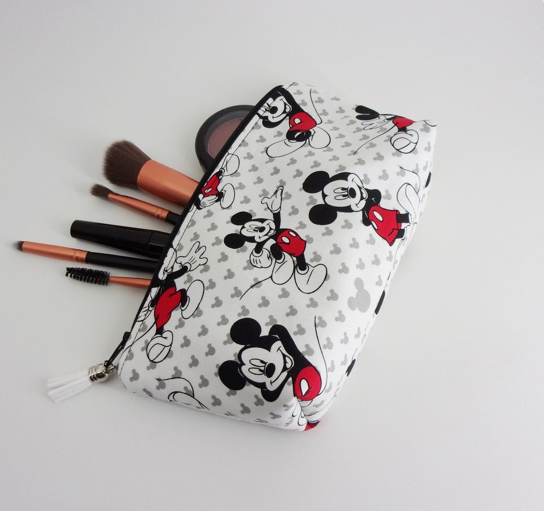 Mickey Mouse Cosmetic Bag Makeup Bag Large Zipper Pouch - Etsy