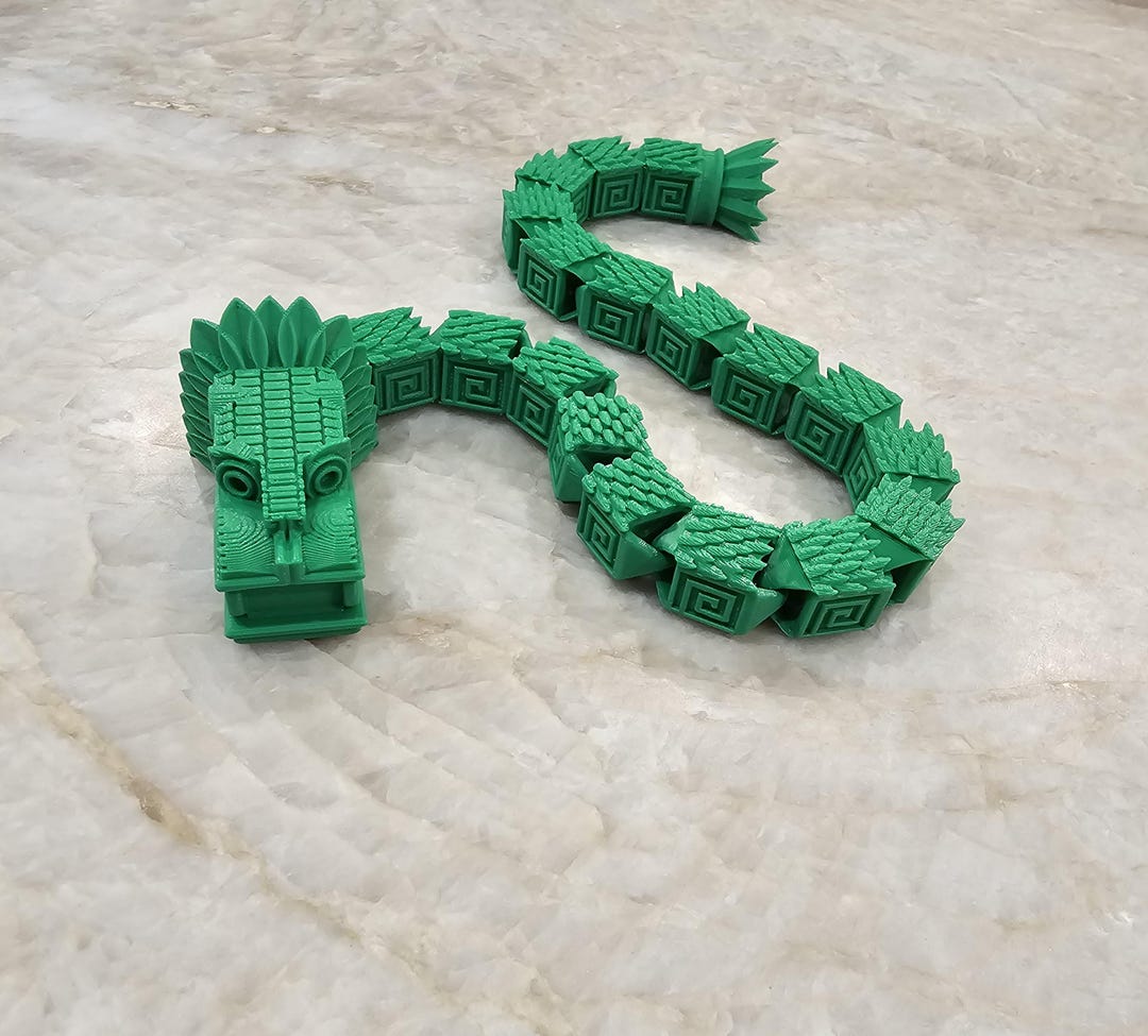 Articulated Quetzalcoatl: Aztec Dragon Flexi Figure - Etsy