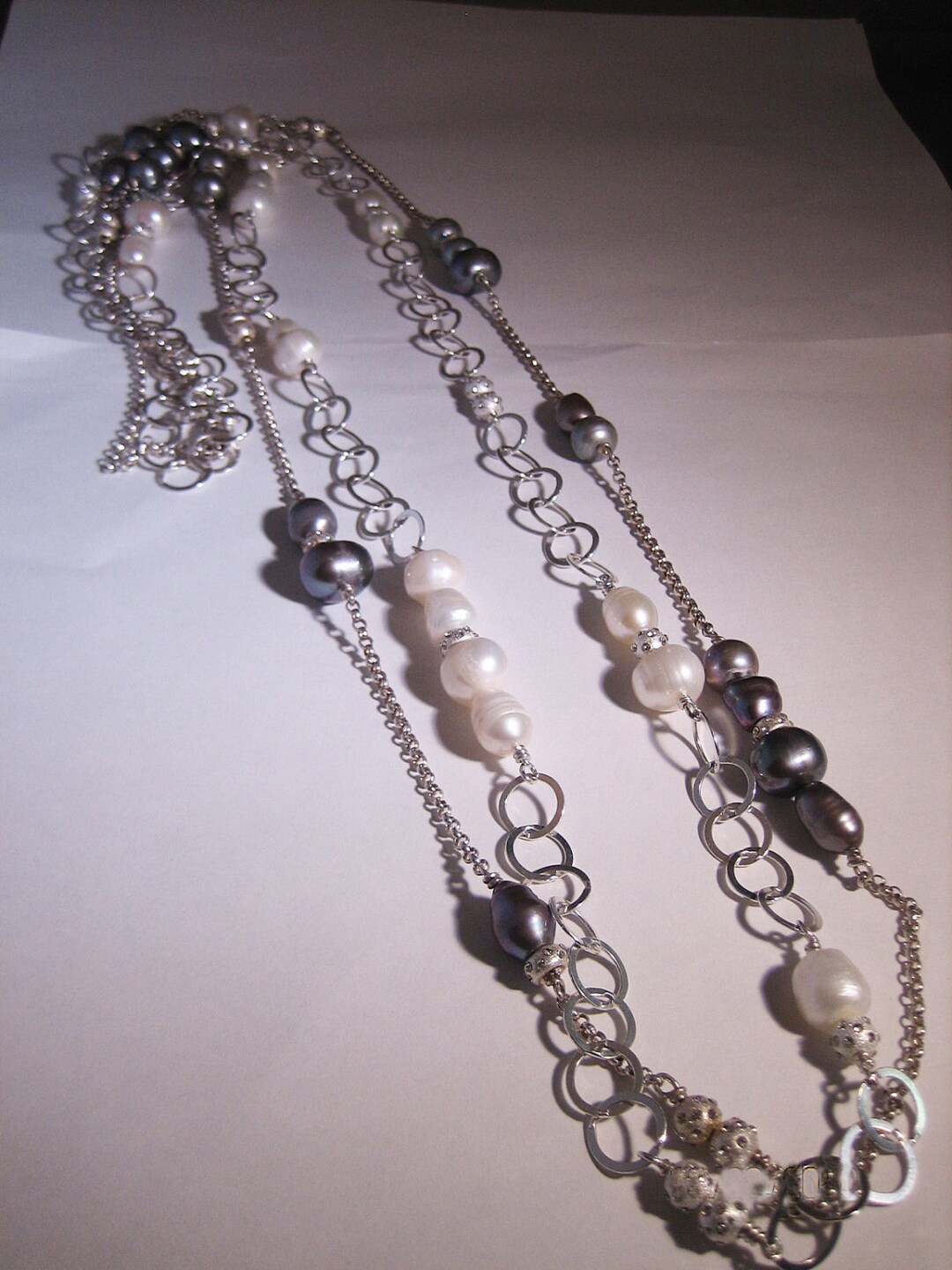 Stacked Pearl Necklace - Etsy