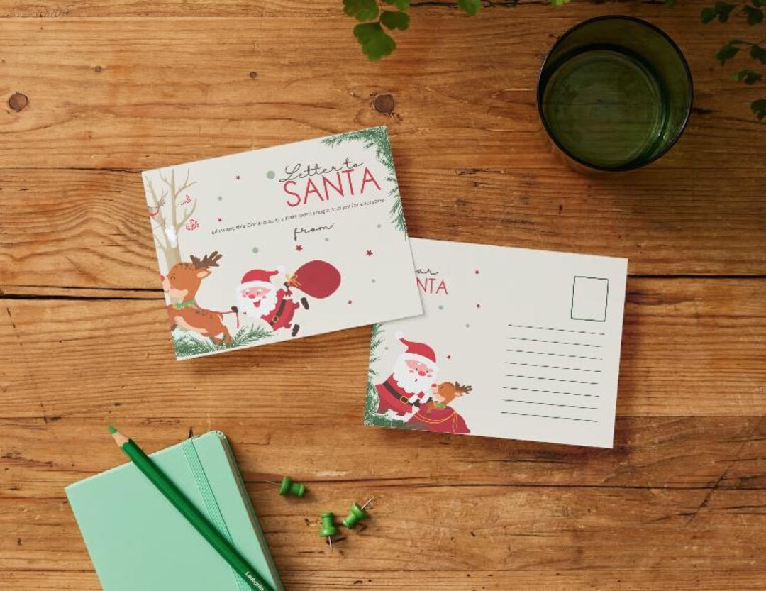 Letter to SANTA- Postcard to Santa Printable - Etsy