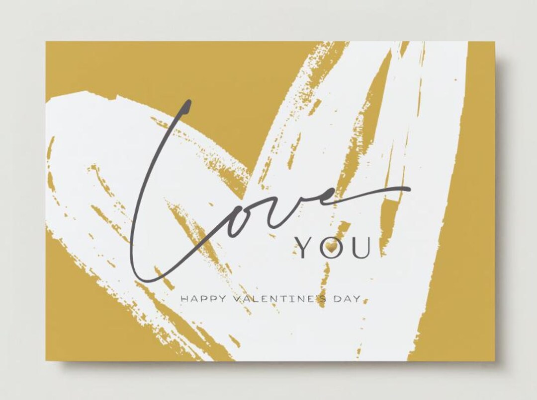 Unique Love U Valentine's Day Card Printable | Affordable 7x5 Digital ...