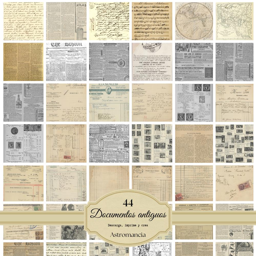 Old Documents | 44 Various Vintage Documents | Digital Download ...