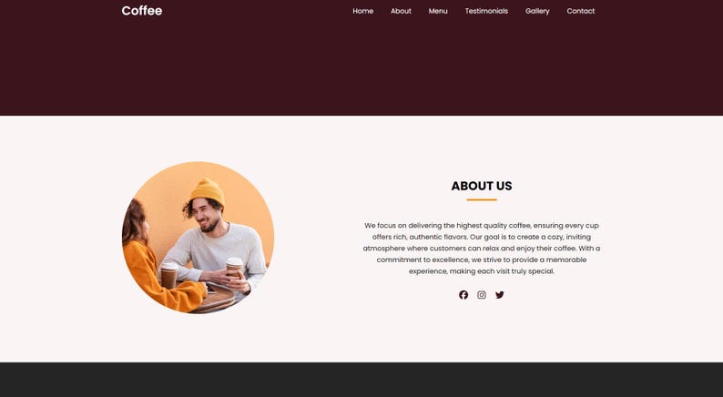 Responsive Coffee Shop Website Template – Customizable HTML/CSS/JS ...