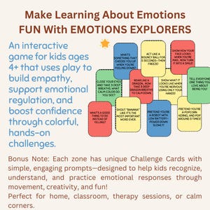 Emotions Explorers Game: Printable Board Game for Kids (DIY) - Etsy