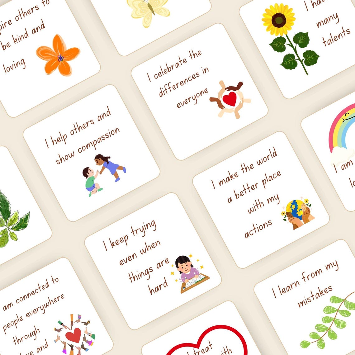 Children Affirmation Cards PDF | Mindfulness & Social Skills Activities ...