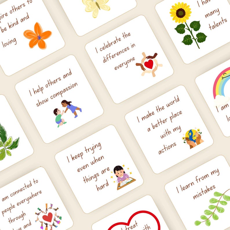 Children Affirmation Cards PDF | Mindfulness & Social Skills Activities ...