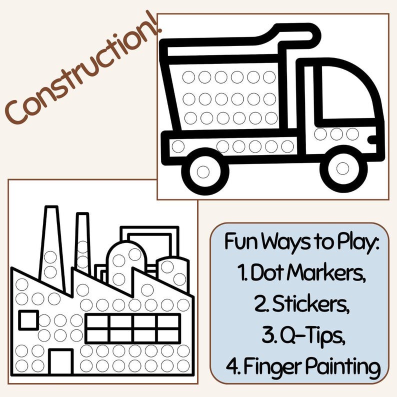 Do-a-dot Activity | 42 Printable Dab It Worksheets| Dot Coloring Pages ...