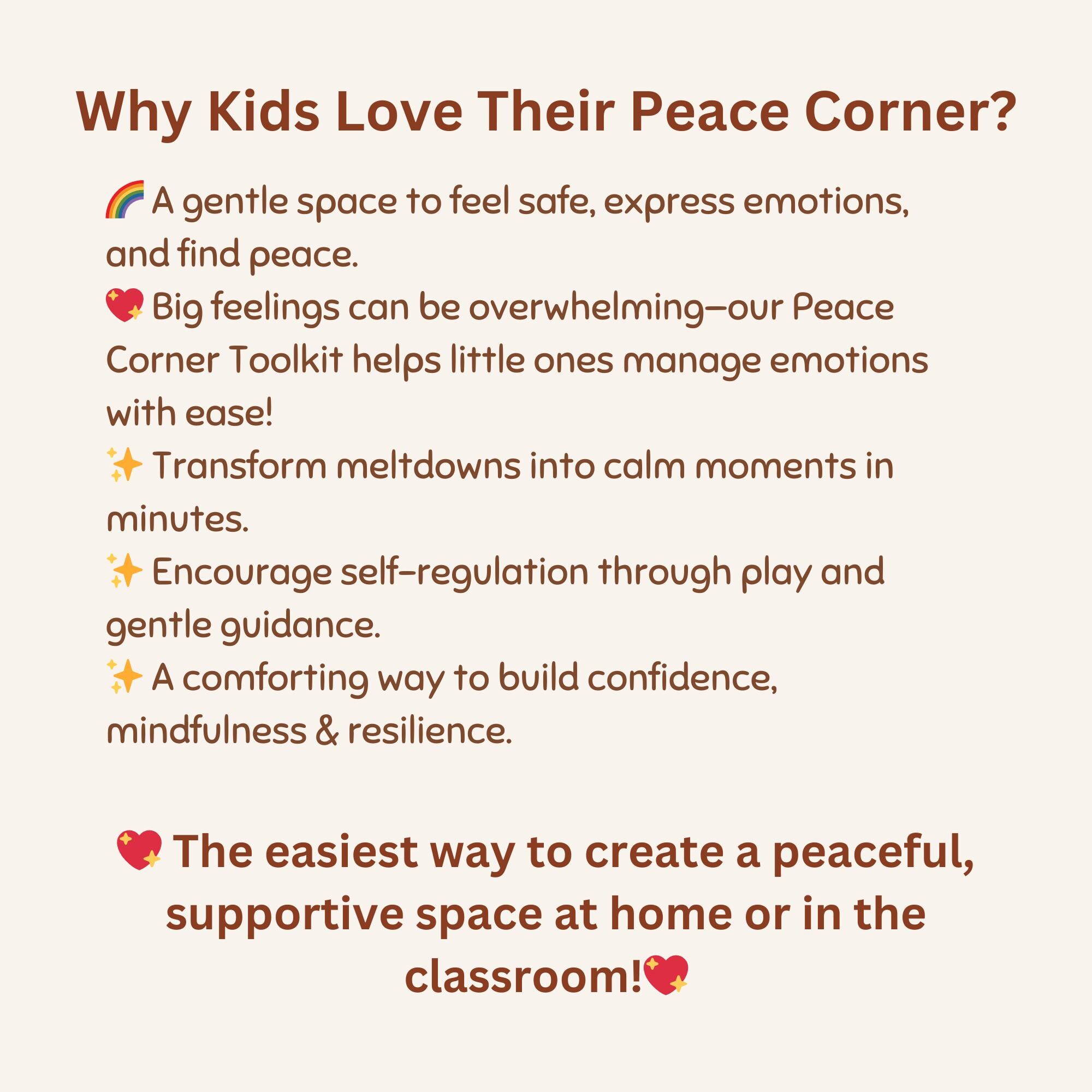 Peace Corner Toolkit: Emotional Regulation, Coping Skills (printable ...