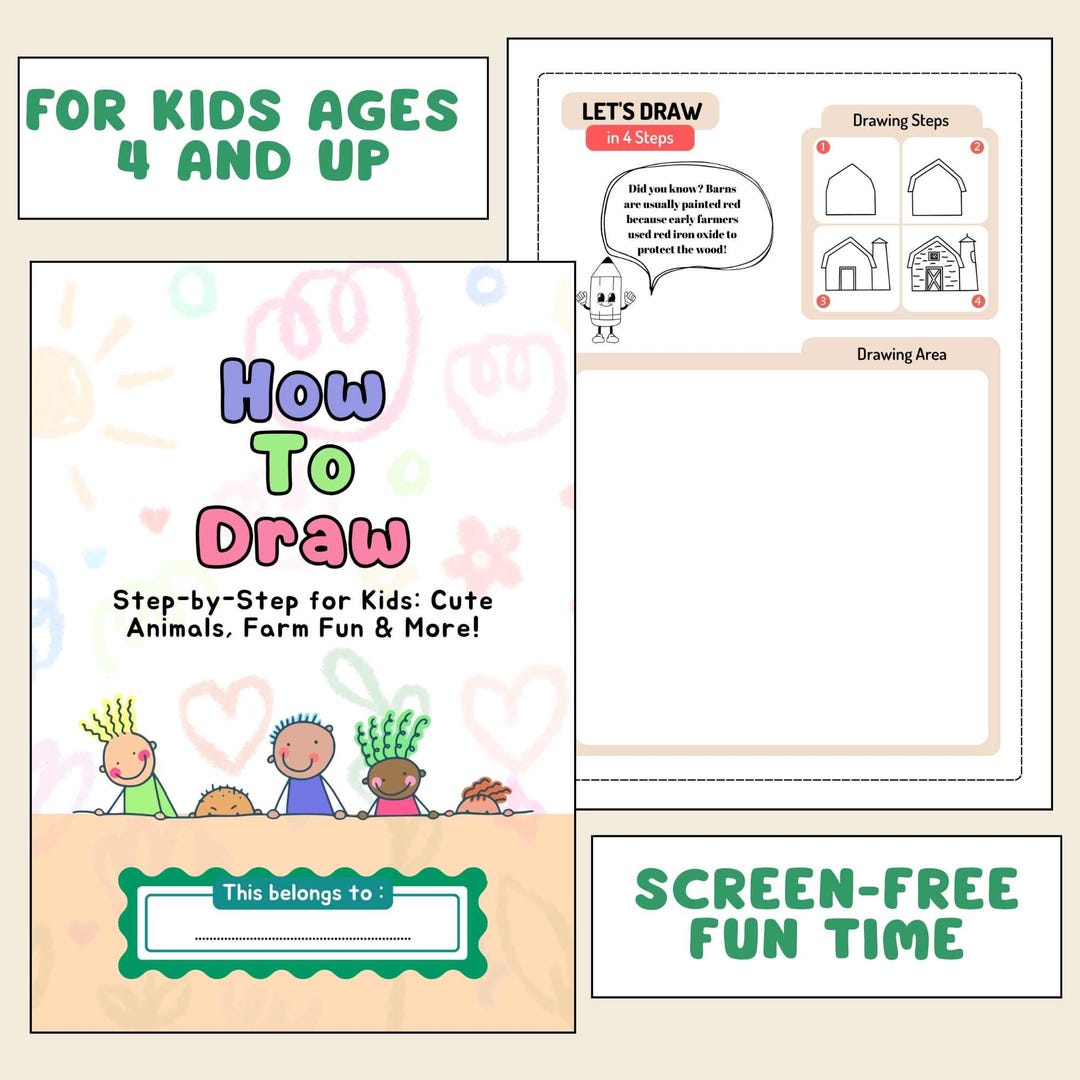 Learn to Draw for Kids | Step-by-step Drawing Worksheets PDF | How to ...