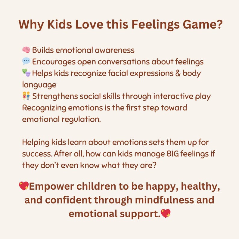 Emotions Matching Game – Printable Feelings Flashcards | Montessori ...