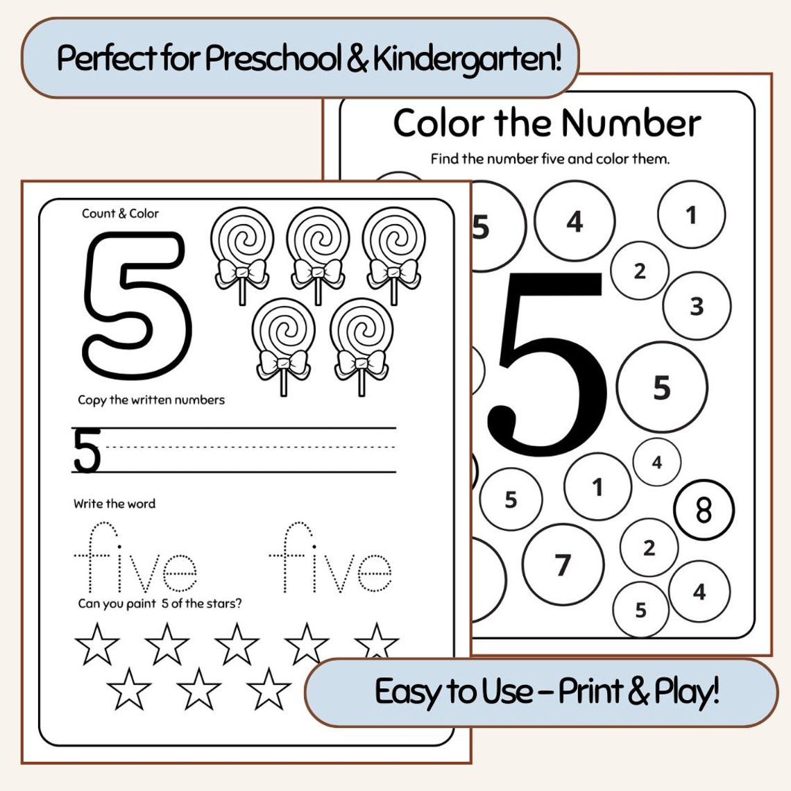 Numbers Learning Pack: Tracing, Counting & Writing (printable) - Etsy