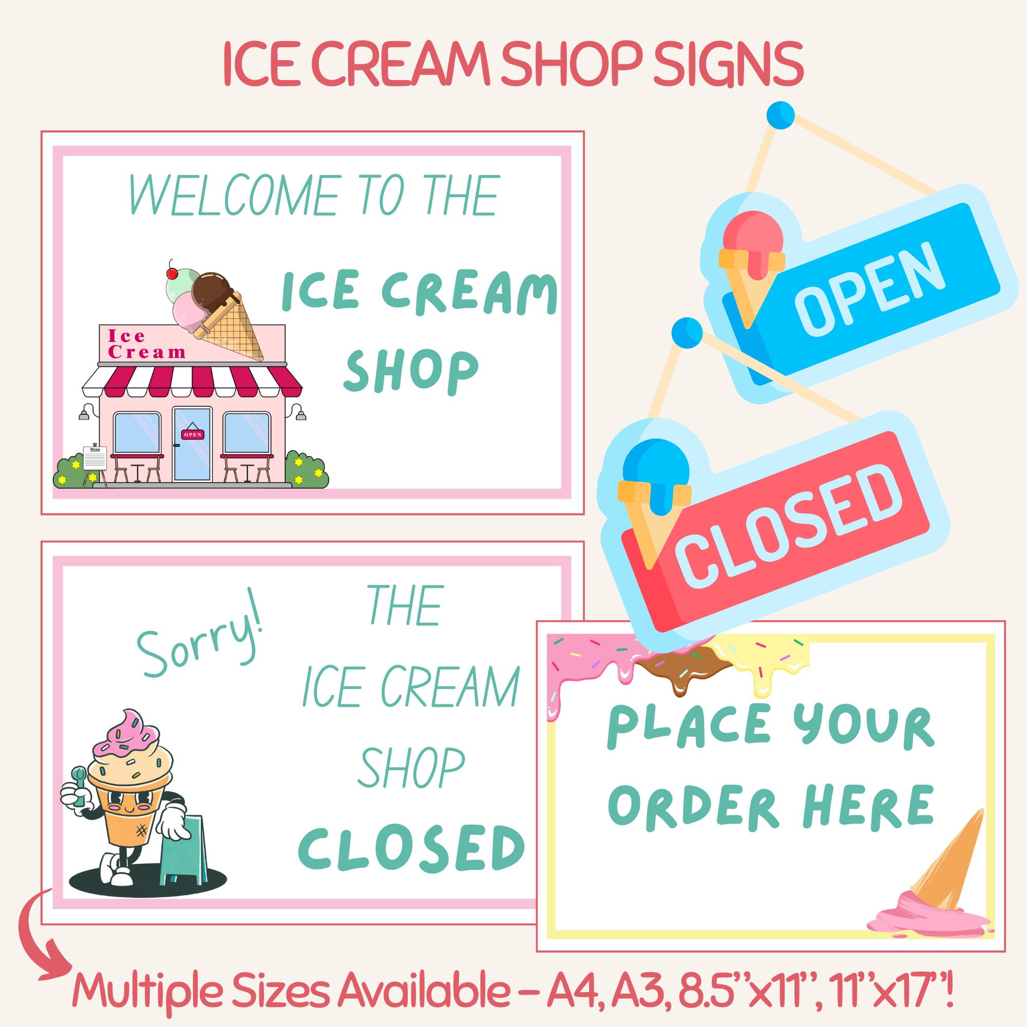 Ice Cream Shop Dramatic Play Printables | Pretend Play Ice Cream Stand ...