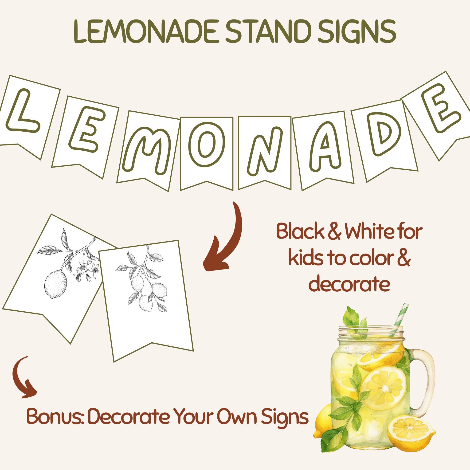 Lemonade Stand Dramatic Play Printable Kit | Summer Activity ...