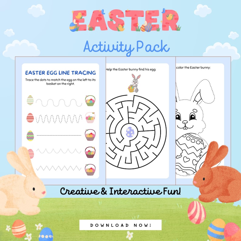 Printable Easter Activity Pack - Fun Worksheets, Coloring Pages and ...
