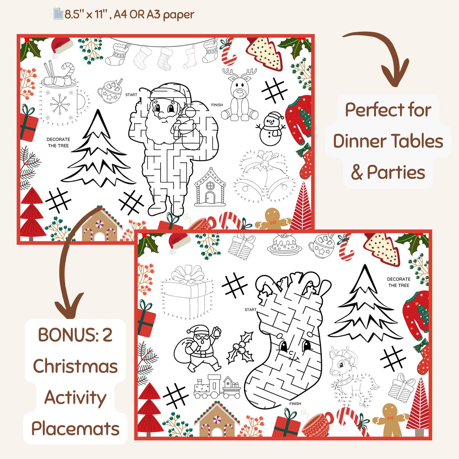 PRINTABLE Christmas Board Game | DIY Christmas GIFT| Xmas Family Party ...