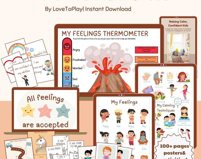 Printable Kids Feelings Regulation Toolkit: Coping Skills, Calm Corner ...