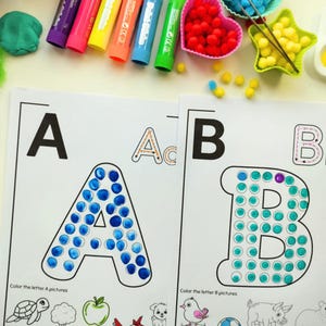 Learn The Abcs Through Play A Z Activity Book With Mini Dots For
