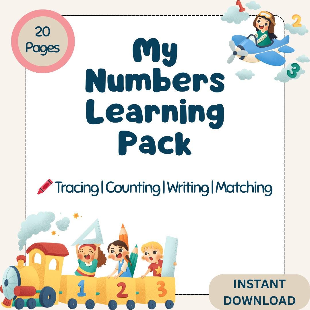 Numbers Learning Pack - 1-10 Number Tracing, Counting & Writing ...