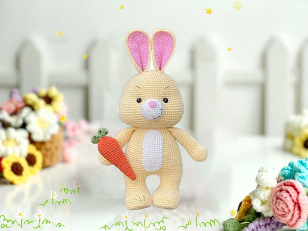 Rabbit Crochet Pattern, Amigurumi Crochet Pattern Rabbit, Adorable ...