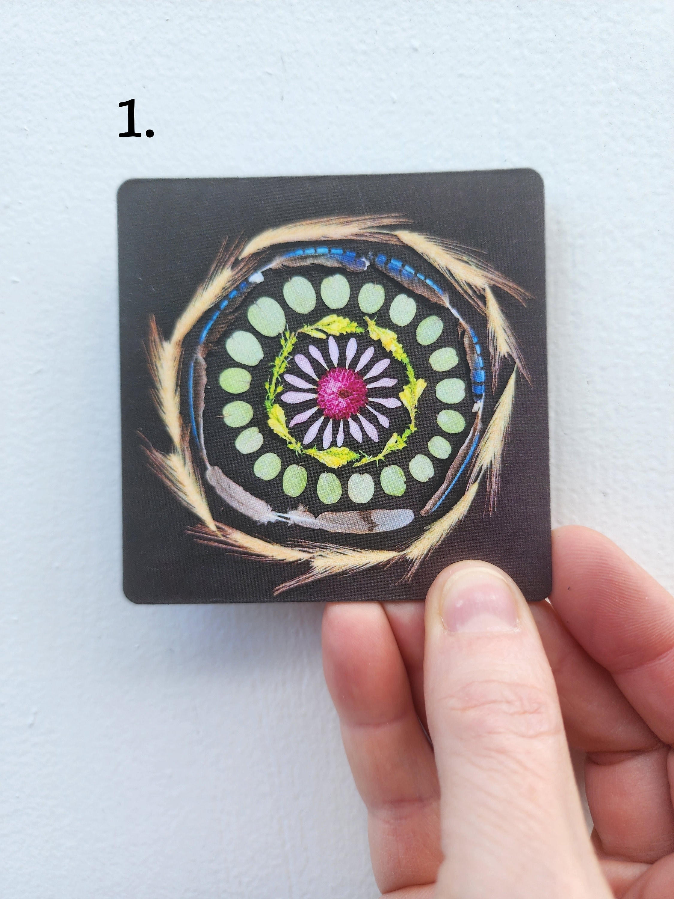 Nature Mandala Magnet / Mandala Magnet / Refrigerator Magnets / Moon ...
