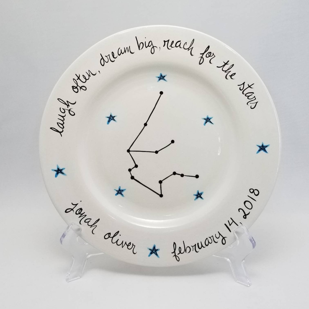 Zodiac Constellation / Astrological Sign Birth Plate / Astrology Gift ...