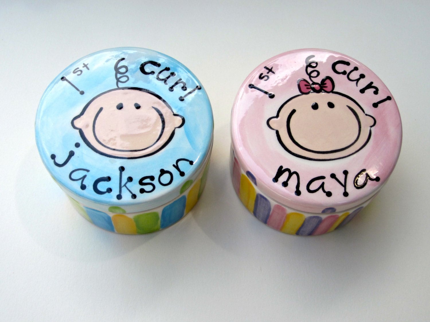 First curl box / personalized baby gift / birth gift / custom | Etsy