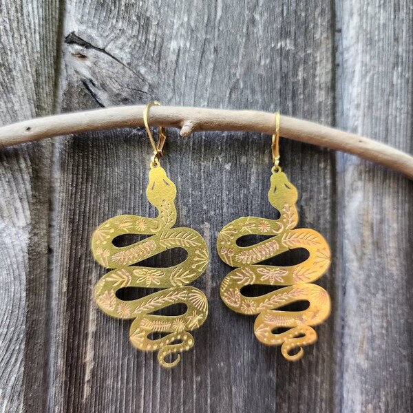 Snake Earrings - Etsy