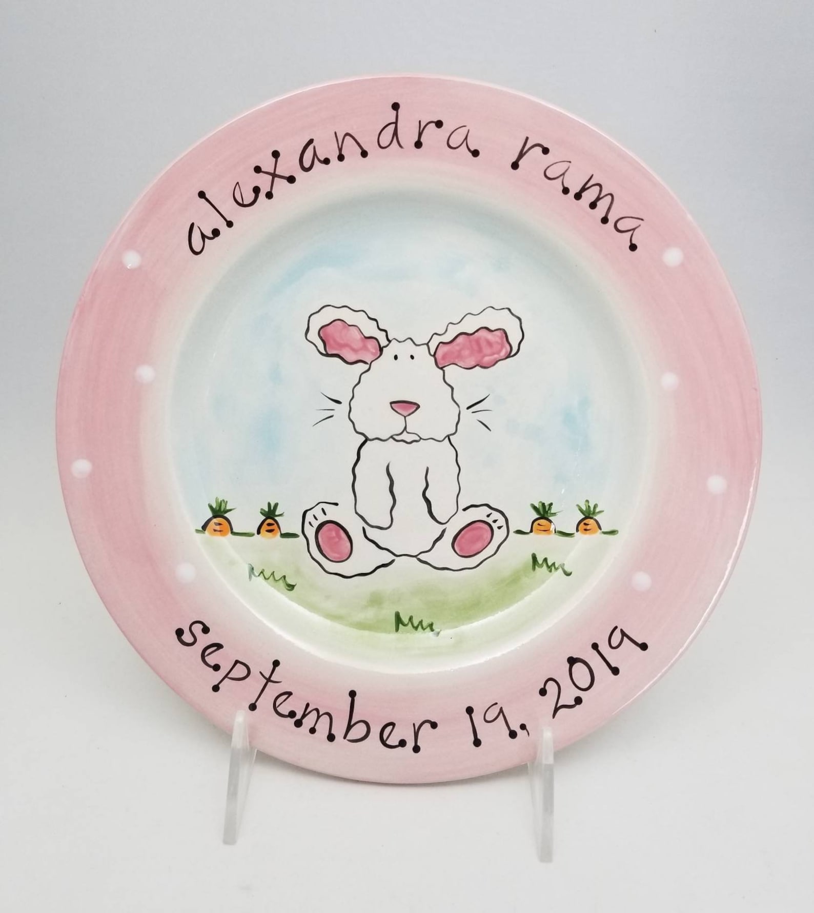 Personalized Baby Plate / Custom Birth Gift / Hand Painted | Etsy