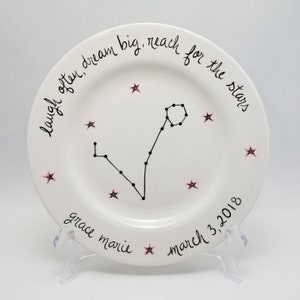 Zodiac Constellation / Astrological Sign Birth Plate / Astrology Gift ...