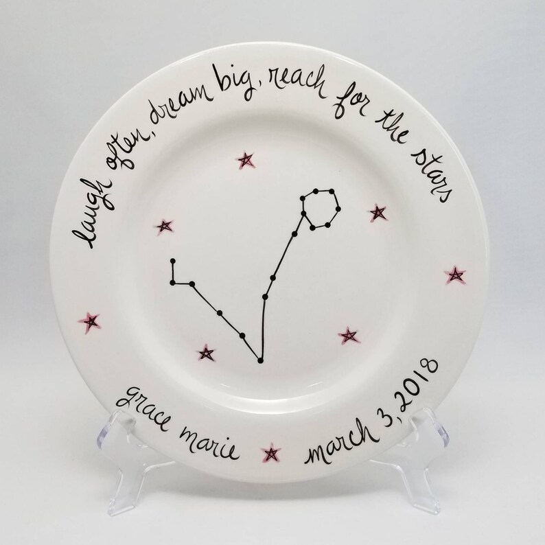 Zodiac Constellation / Astrological Sign Birth Plate / - Etsy