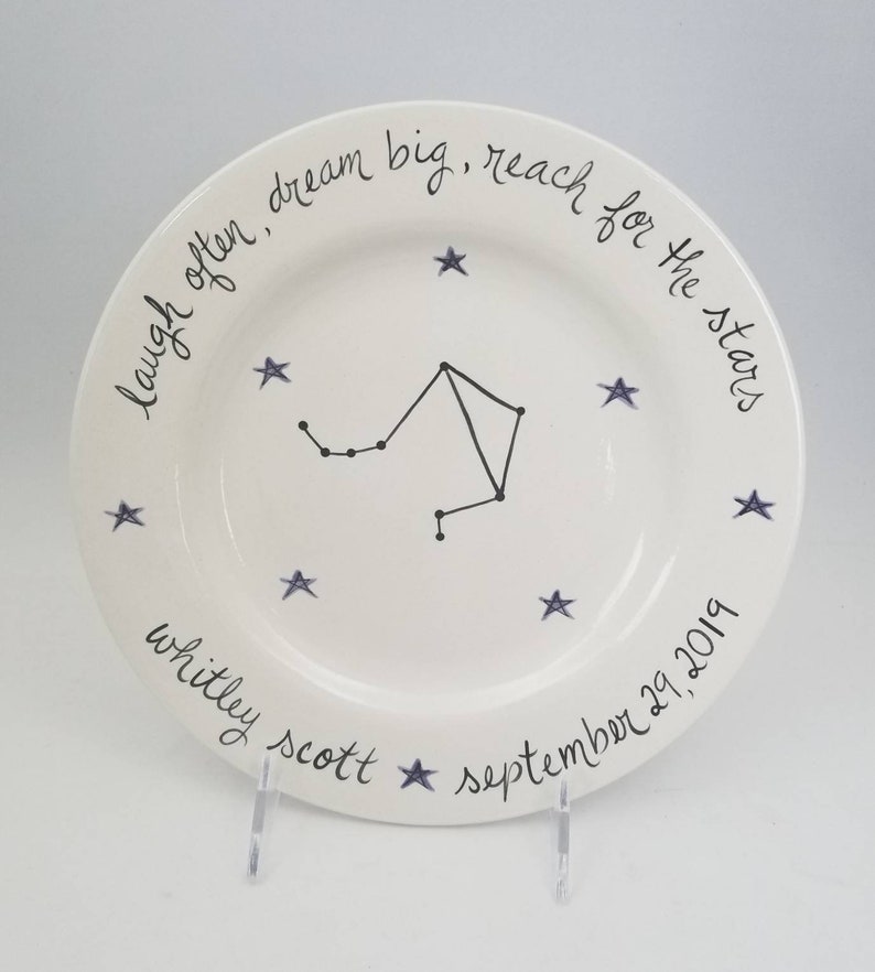 Zodiac Constellation / Astrological Sign Birth Plate / - Etsy