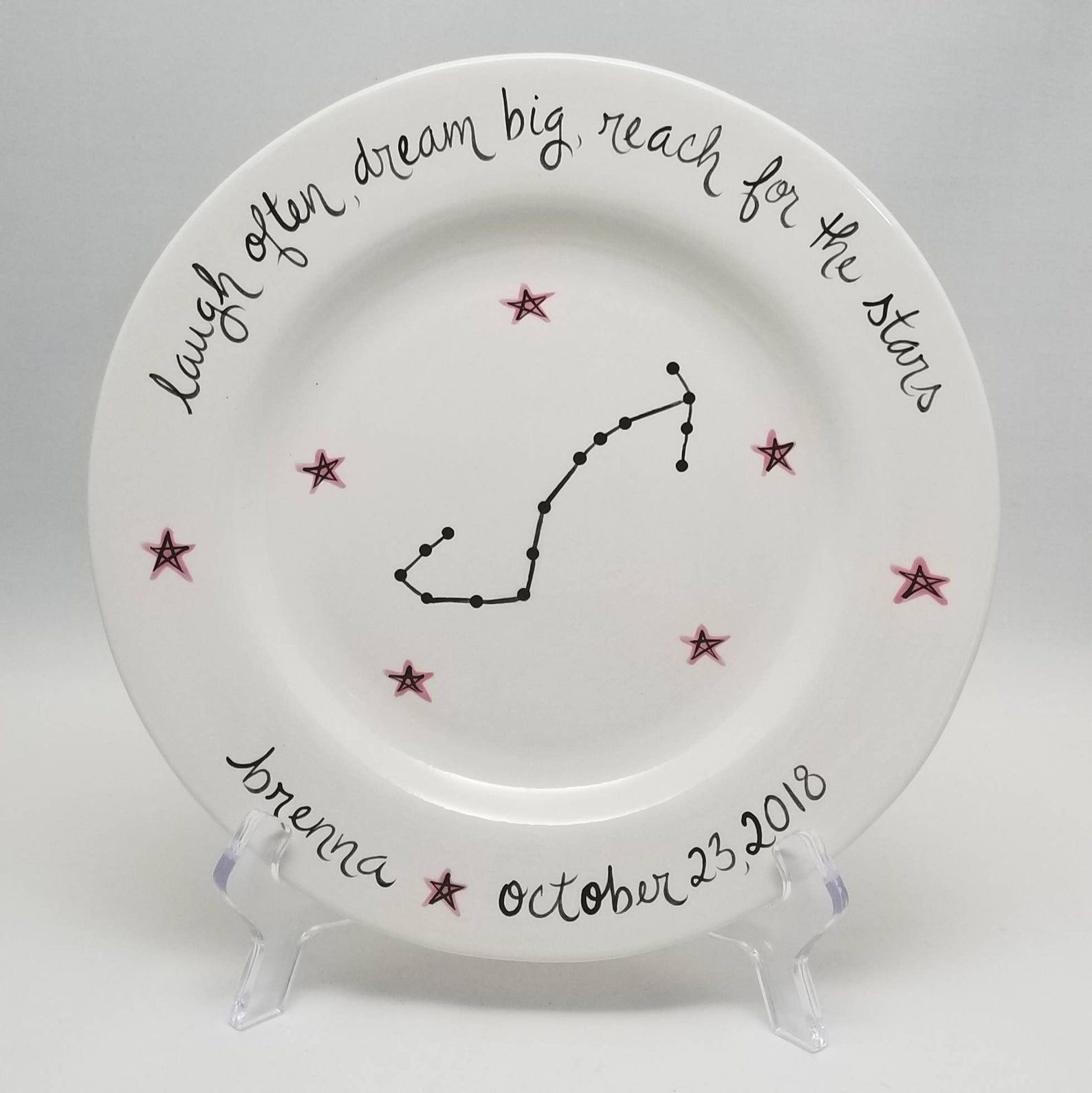 Zodiac Constellation / Astrological Sign Birth Plate / Astrology Gift ...