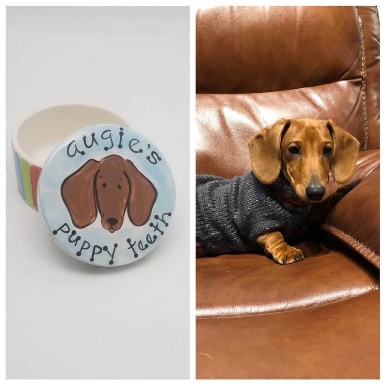 New puppy tooth box / puppy teeth box / custom pet gift / | Etsy